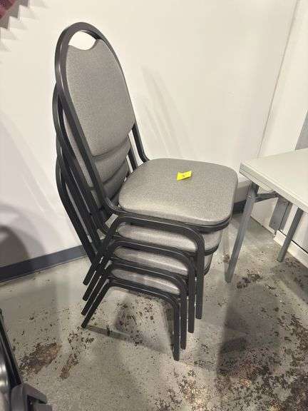 4 - Padded Stackable Chairs - Auction Ohio