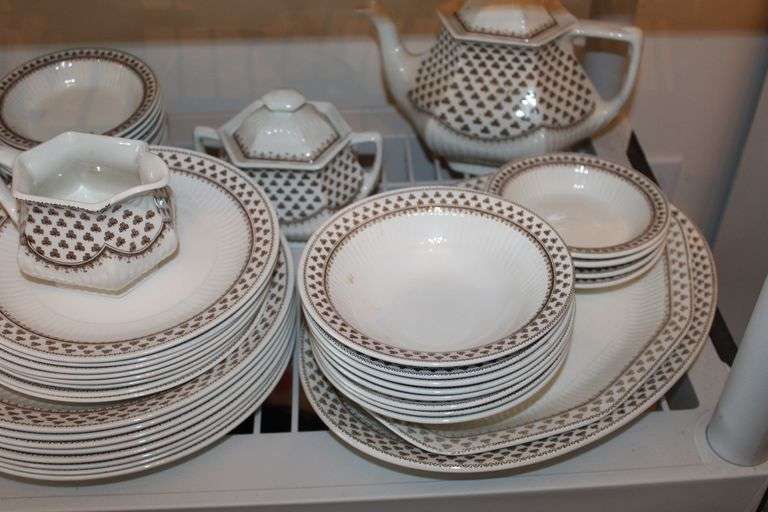 English Adams Ironstone Sharon China Set - Auction Ohio