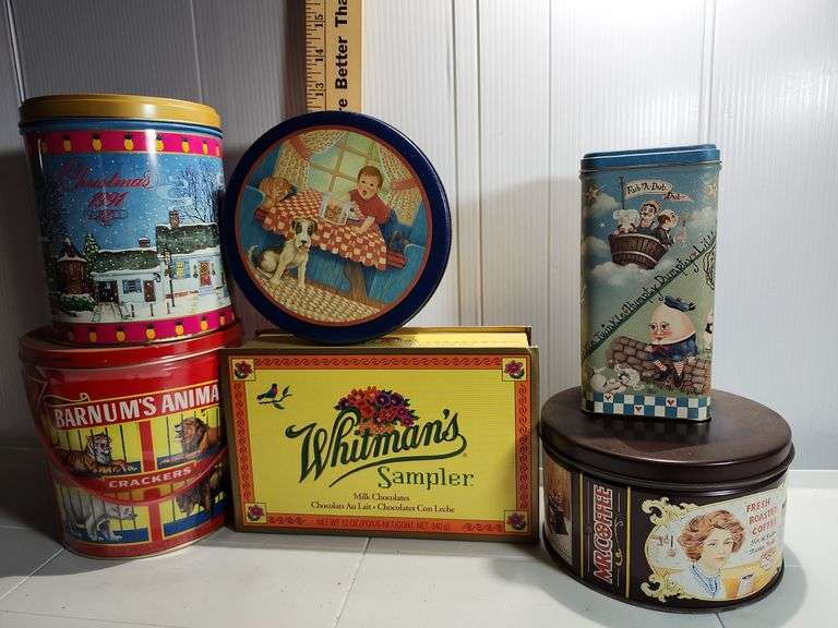 6 Advertising Tins - Auction Ohio