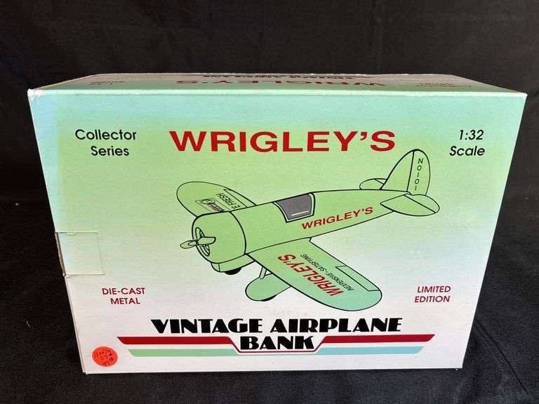 Spec-Cast Wrigley’s Die Cast Vintage Airplane Bank - Auction Ohio