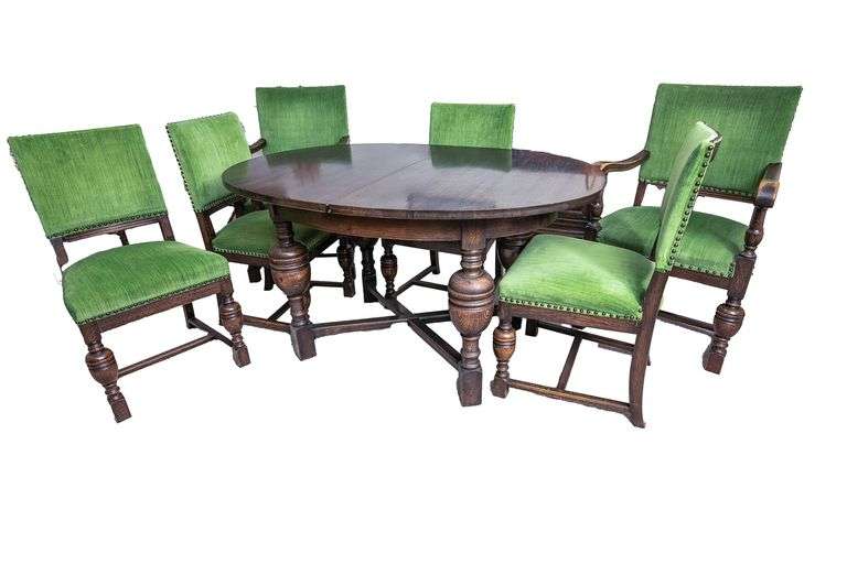 Antique Dutch Dining Room Table Set - Auction Ohio