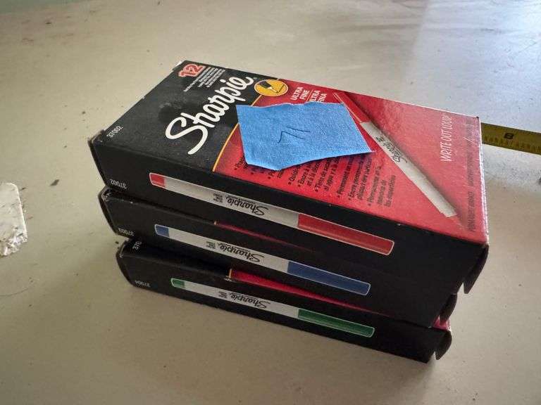 3 partially full sharpie boxes - Auction Ohio
