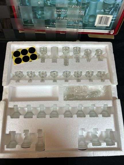 Glass Chess & Checker Set - Auction Ohio
