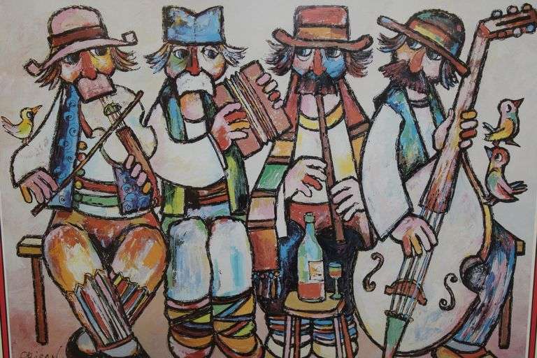 Jovan Obican "Bar Band" Print - Auction Ohio