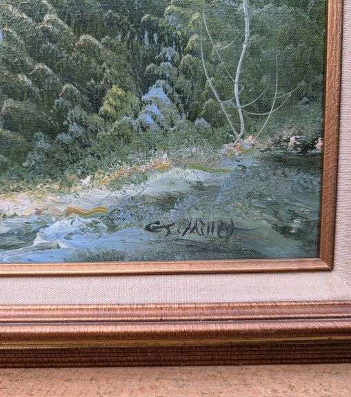 Vintage Signed Landscape Oil Painting - Auction Ohio