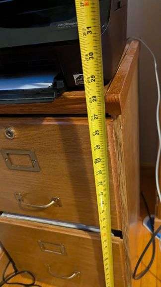 HP Officejet 4635 Printer and Wooden Filing Cabinet - Auction Ohio