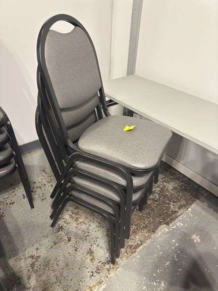 4 - Padded Stackable Chairs - Auction Ohio