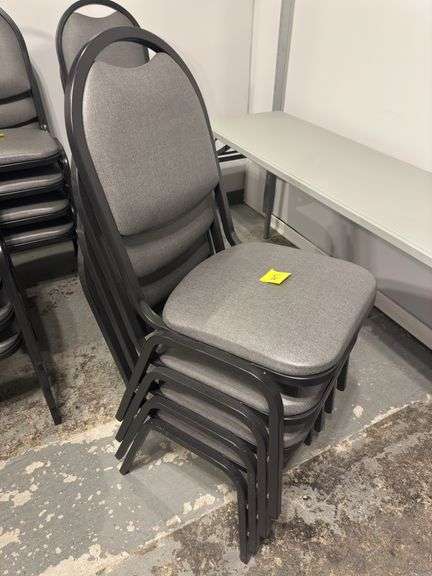 4 - Padded Stackable Chairs - Auction Ohio