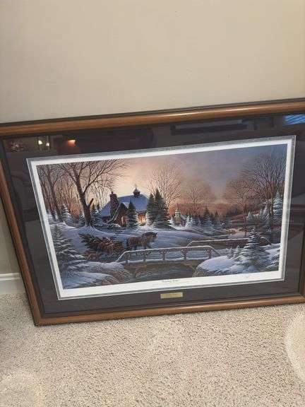 Terry Redlin signed litho framed - Auction Ohio
