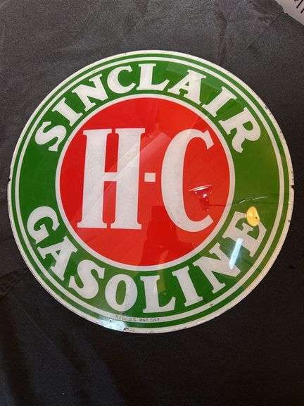 Sinclair Gasoline Gas Pump Glass Face Plate - Auction Ohio