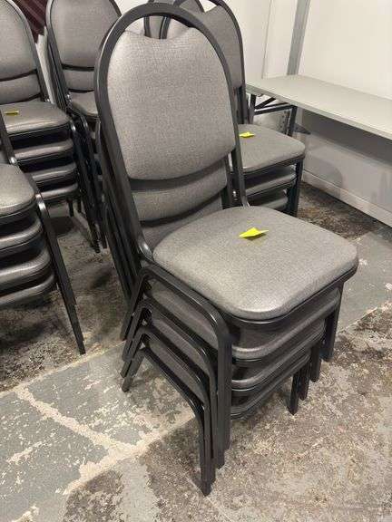 4 - Padded Stackable Chairs - Auction Ohio