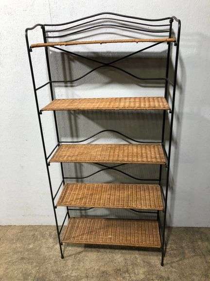 Wicker/Wire Rack Shelf - Auction Ohio