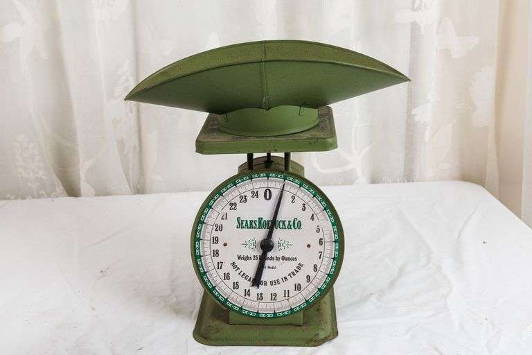 Antique Sears Roebuck & Co. Green Scale- 1906 Model - Auction Ohio