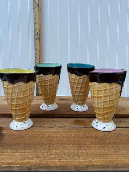 Set of 4 Pier One Sundae Cups - Auction Ohio