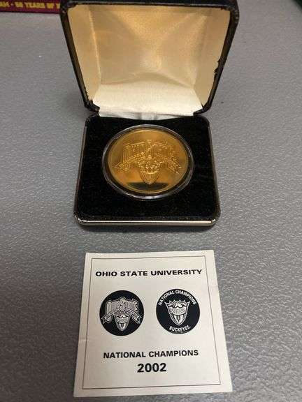 2002 Ohio State Championship bronze coin - Auction Ohio
