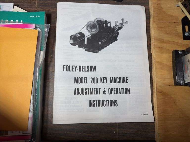 Foley Belsaw Key Machine and Supplies - Auction Ohio