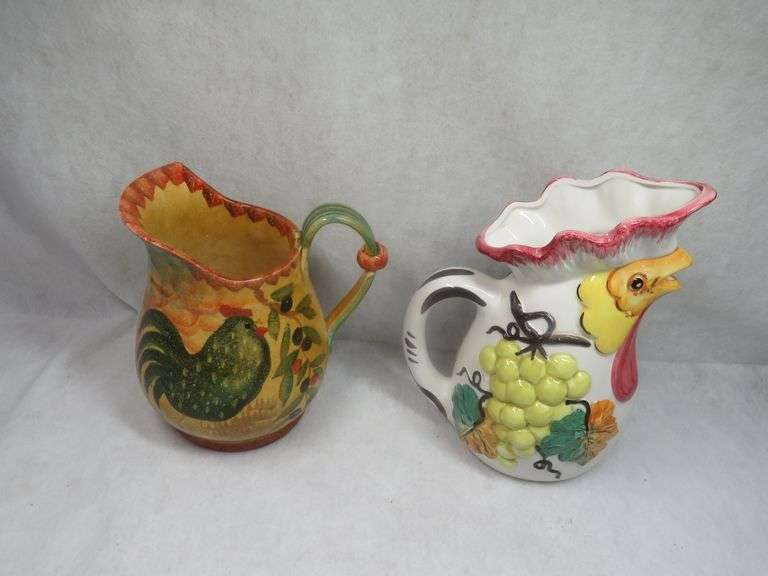 Rooster Pitchers - Auction Ohio