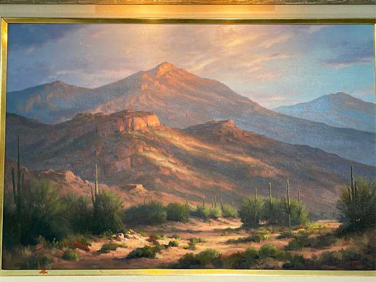 Western Landscape Oil on Canvas - Auction Ohio