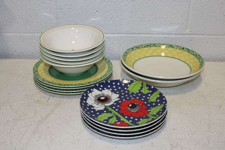 Colorful China Bowls & Plates - Auction Ohio