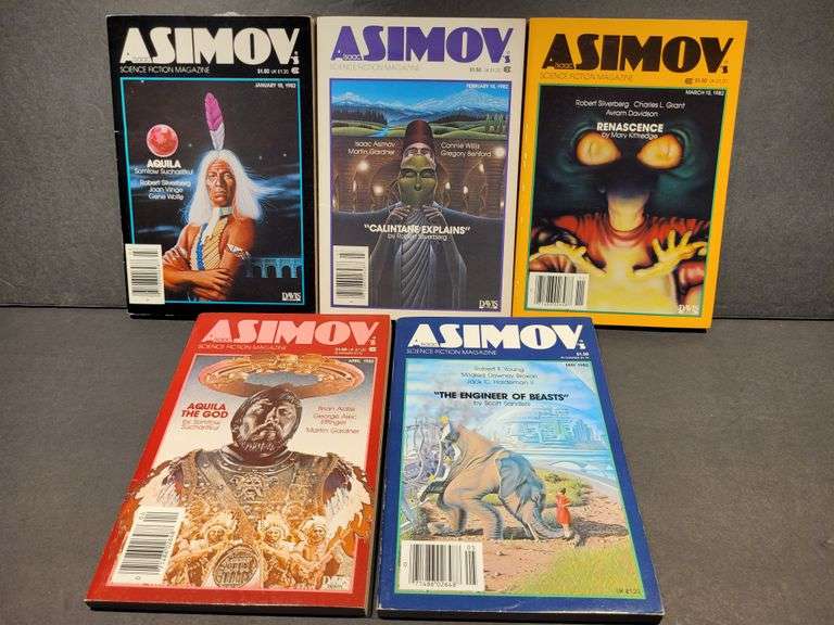 Asimov's Science Fiction Magazine - Set of 5 PB Books - Auction Ohio