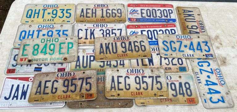 Modern License Plates - Auction Ohio