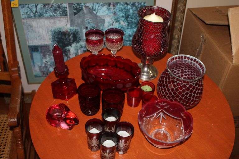 Ruby & Cranberry Glassware - Auction Ohio