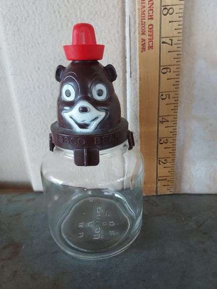 '50s Bosco Bear Chocolate Syrup Bank - Auction Ohio
