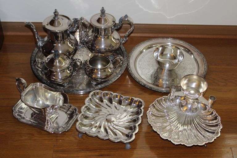 Silver Plate Serveware & Tea Set - Auction Ohio
