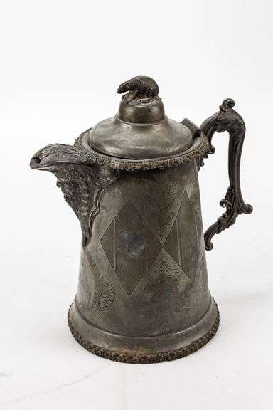 Antique Pewter Lidded Pot With Bear - Auction Ohio