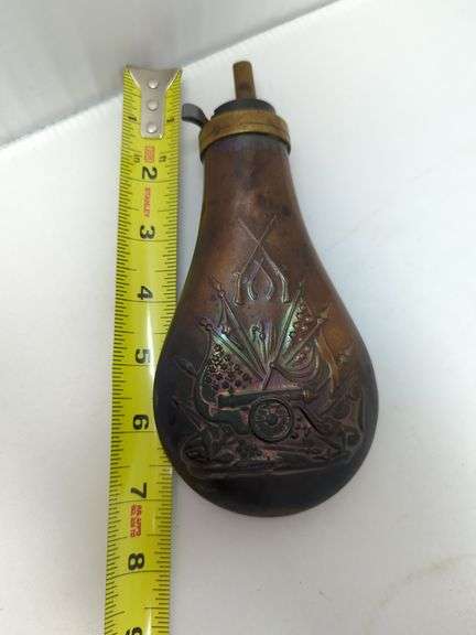 Colt style powder flask - Auction Ohio