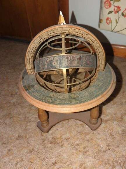 Armillary Astrology Zodiac World Globe - Auction Ohio