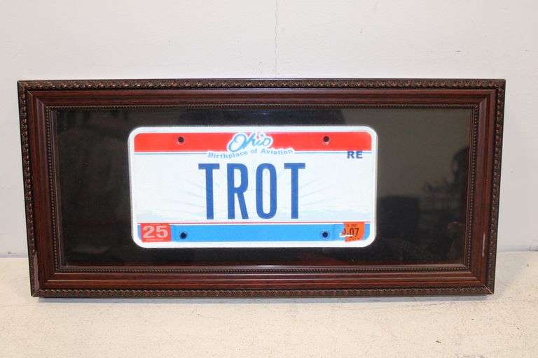 Framed Ohio License Plate - Auction Ohio