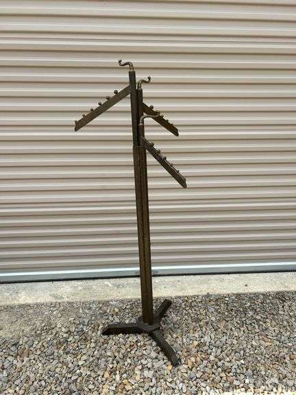 Vintage Brass Clothes Rack - Auction Ohio