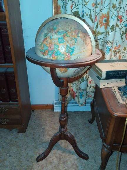 Replogle World Classic Series Globe with Wooden Stand - Auction Ohio