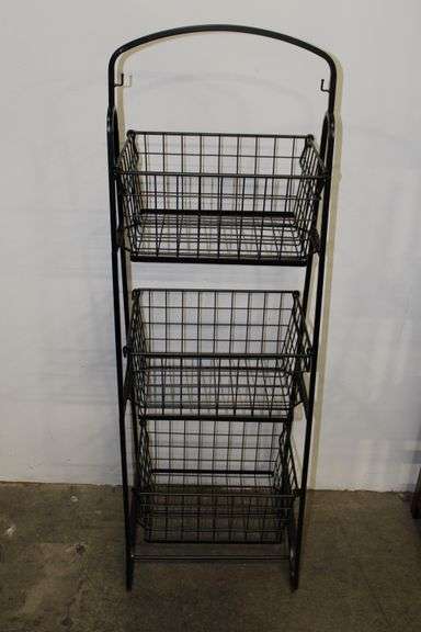 Wire Basket Display Rack - Auction Ohio