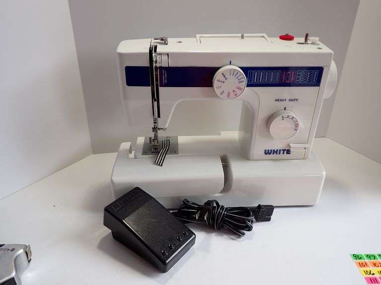 White Heavy Duty Sewing Machine Model 1866 with Foot Pedal - Tested ...