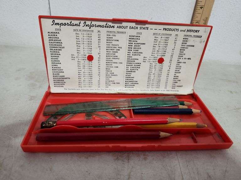 1960 Sterling Plastics Educator Pencil Case - Auction Ohio