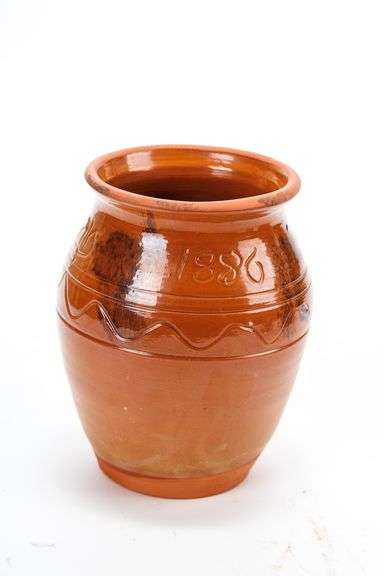 Redware David T. Smith Pottery Vase - Auction Ohio