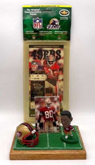 NFL Jerry Rice Card & Bobble Set - Auction Ohio