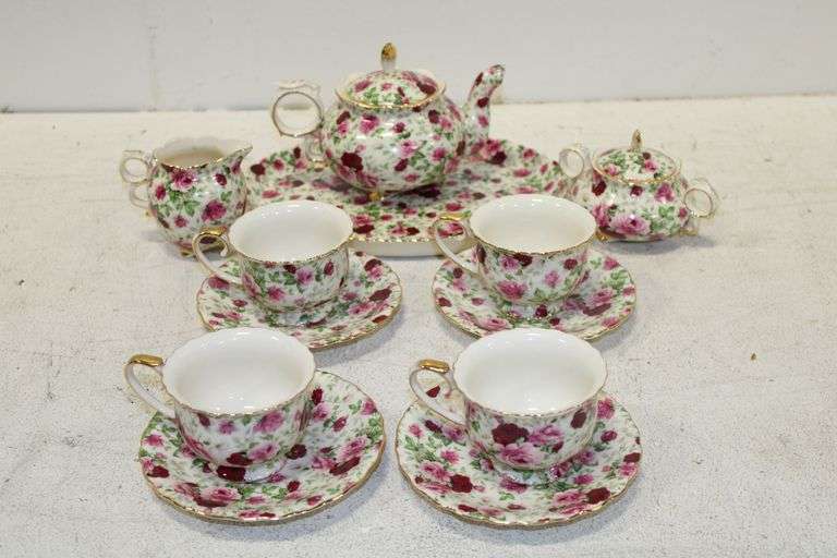 Rose China Tea Set - Auction Ohio
