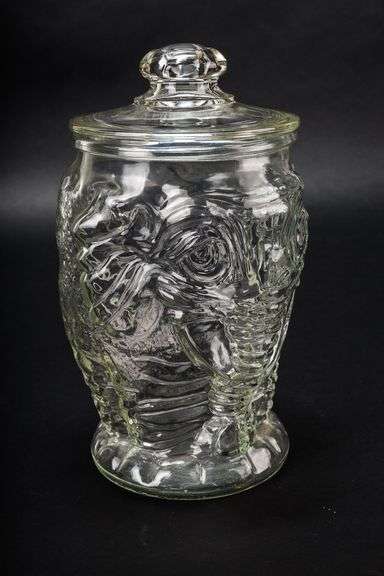 Rare Libbey Glass Elephant Cookie Jar - Auction Ohio