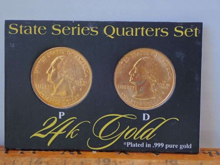 24k gold plate State Series Quarters Set - Auction Ohio
