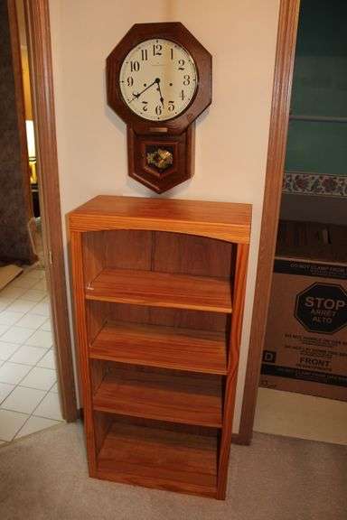 Wall Clock & Bookcase - Auction Ohio