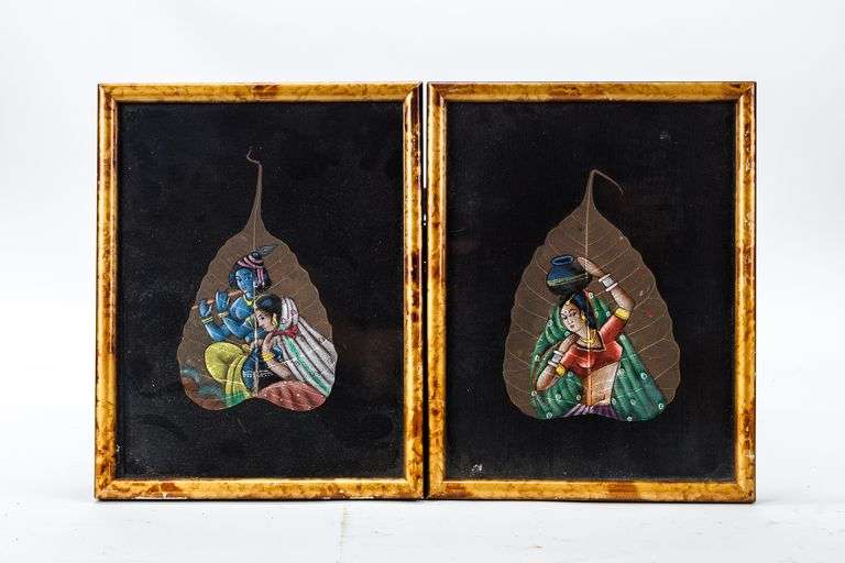 Pair of Original Leaf Paintings - Auction Ohio
