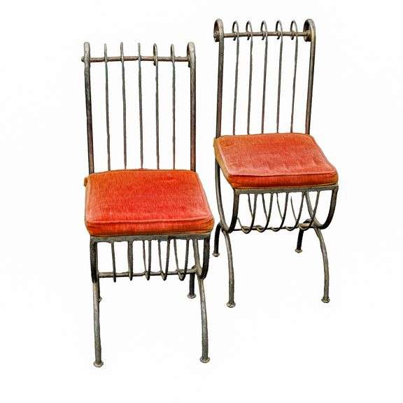 Vintage Hollywood Regency MCM Metal Accent Chairs - Auction Ohio