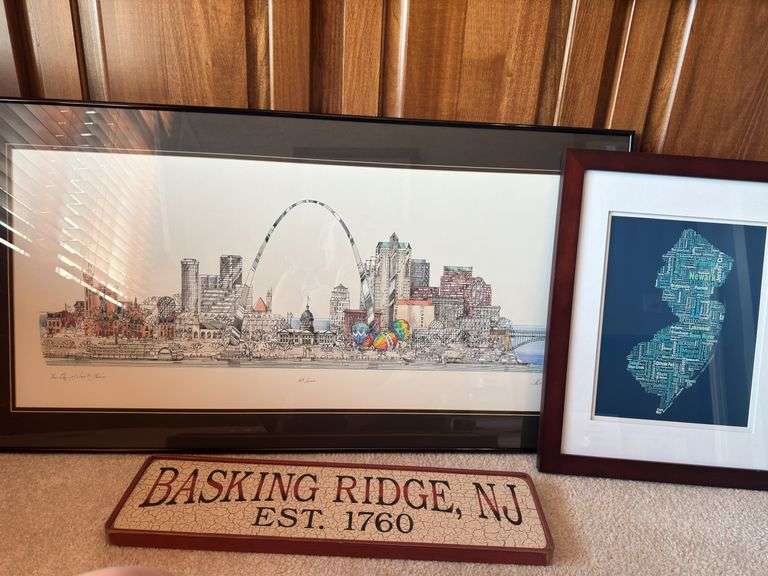 St Louis signed print and N J - Auction Ohio