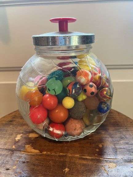Jar with Lid & Super Balls - Auction Ohio
