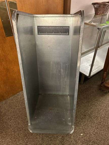 Industrial Metal Newspaper Cart - Auction Ohio