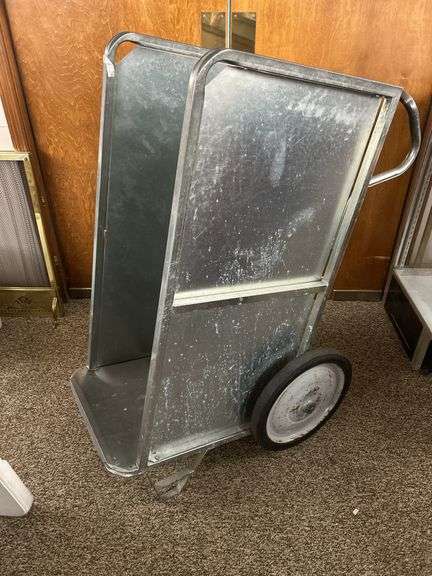 Industrial Metal Newspaper Cart - Auction Ohio
