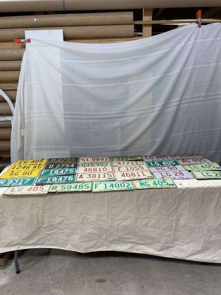 Sets of 1970's Embossed License Plates - Auction Ohio